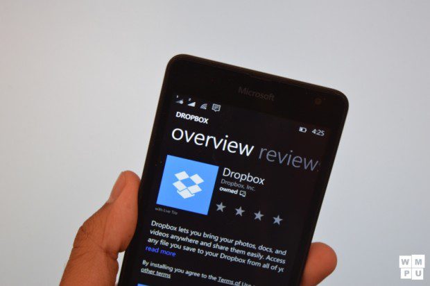 Latest Dropbox update brings new features for WP8 devices