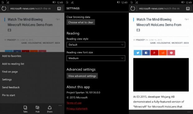Microsoft Edge gets full-screen video, InPrivate mode support, and more ...