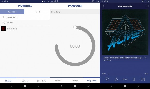 Pandora Updated With All New Design For Windows 10 Mobile Devices