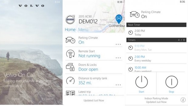 Volvo On Call App Updated To Become A Universal Windows App