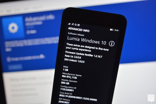 Microsoft replaces Extras + Info with Advanced Info in Windows 10 Mobile