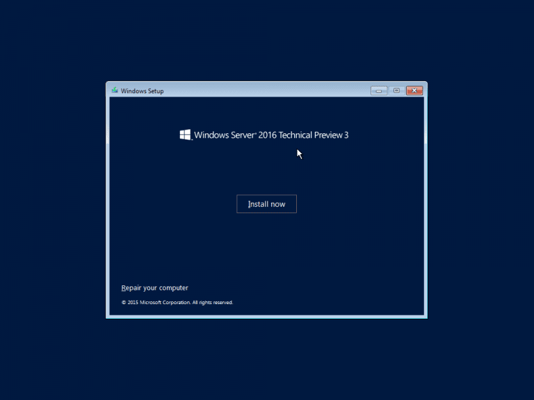 Windows Server 2016 Technical Preview 3 now available