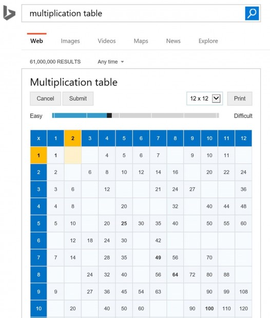 Microsoft announces interactive math answers in Bing search results
