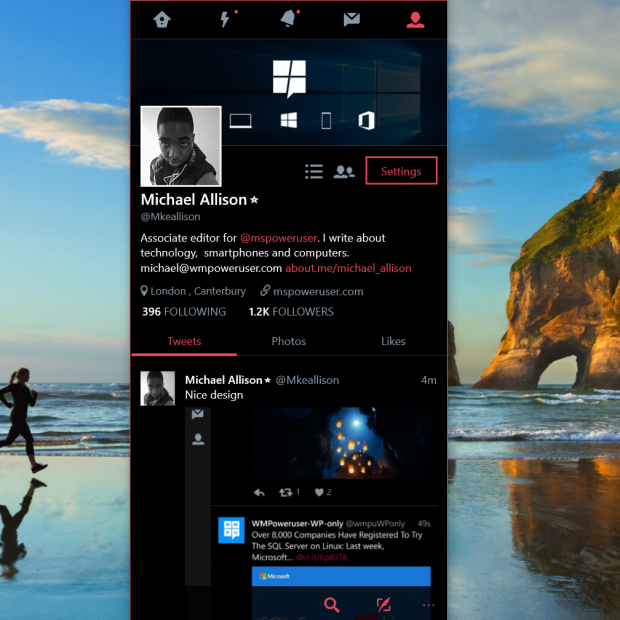 Twitter updated for all Windows 10 devices, includes beautiful new ...
