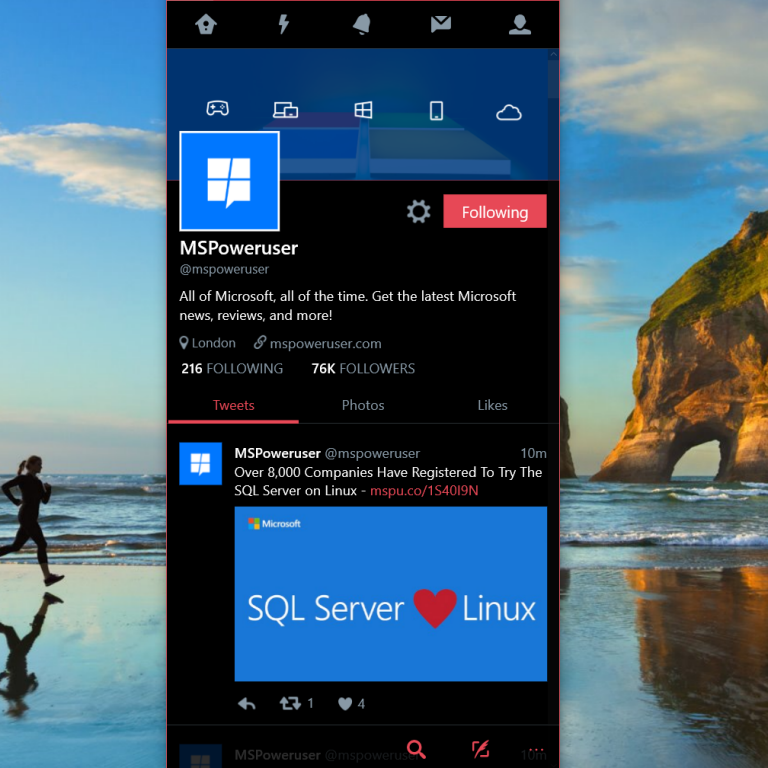 Twitter updated for all Windows 10 devices, includes beautiful new ...