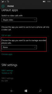 How to enable call recorder on a Lumia Windows 10 device