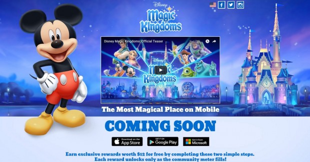 Disney's new Magic Kingdom game teaser site launches