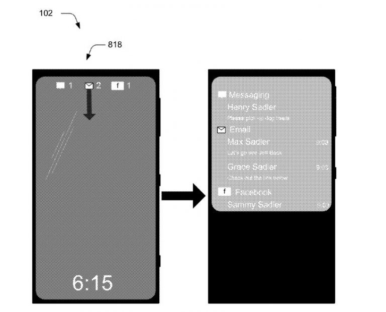 Microsoft patents rich lock screen notifications on mobile devices