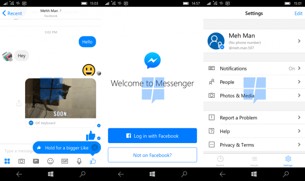 Facebook Messenger app updated with new improvements for Windows 10 devices