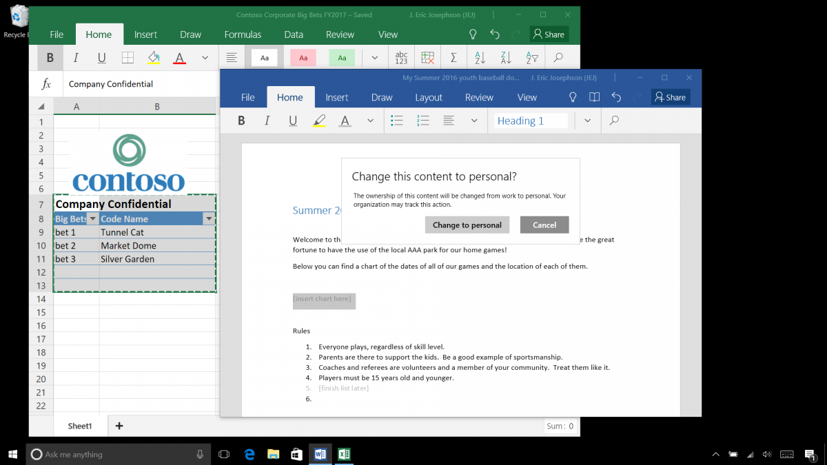 Windows Information Protection (WIP) now supported in Microsoft Office ...
