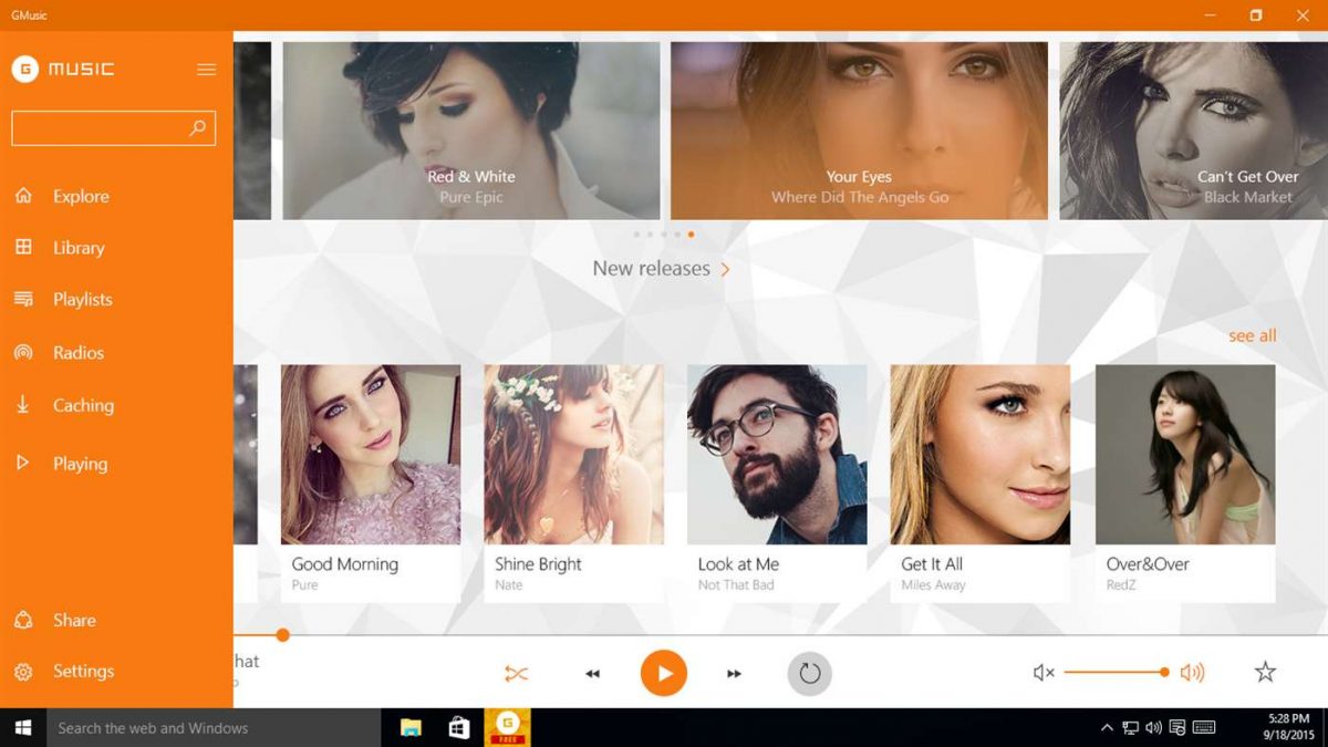 Developer Submission: New free GMusic app is available for Windows 10 ...