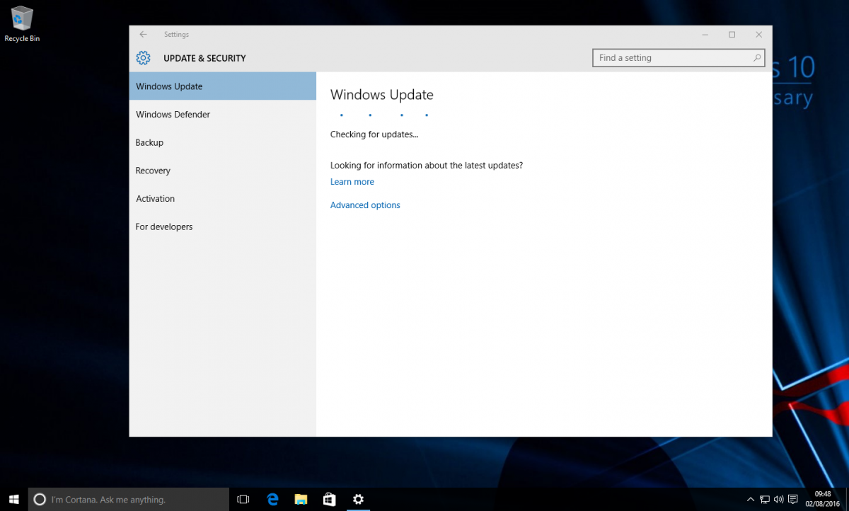 How to get the Windows 10 Anniversary Update
