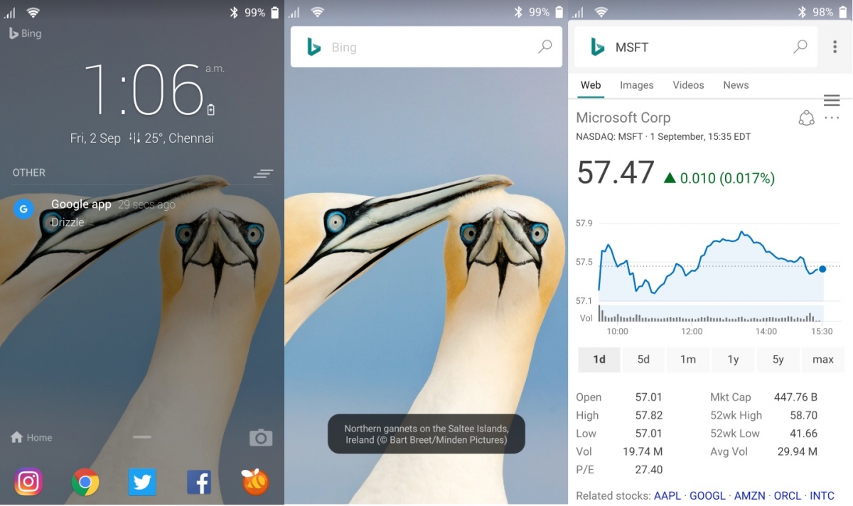 Microsoft Next Lock Screen app update enables Bing search experience on ...