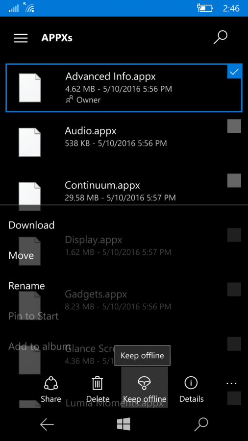 Universal OneDrive app updated with new offline management - MSPoweruser