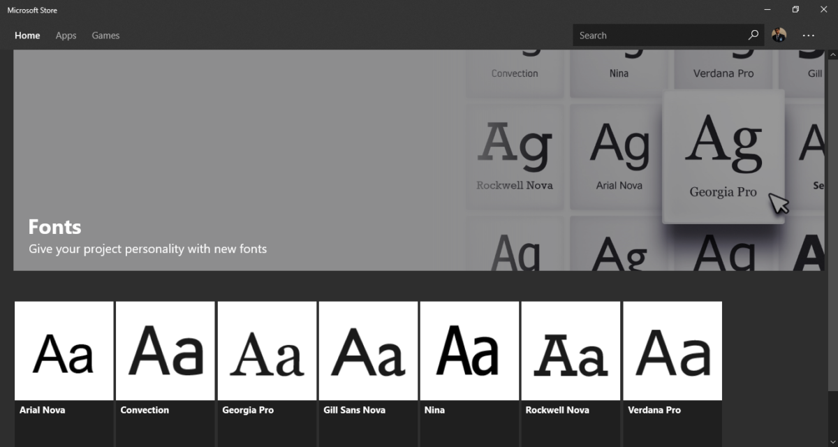 Windows 10 Fonts is now available for Insiders in the Microsoft Store
