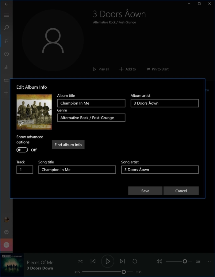 How to edit music metadata files with Groove Music on Windows 10
