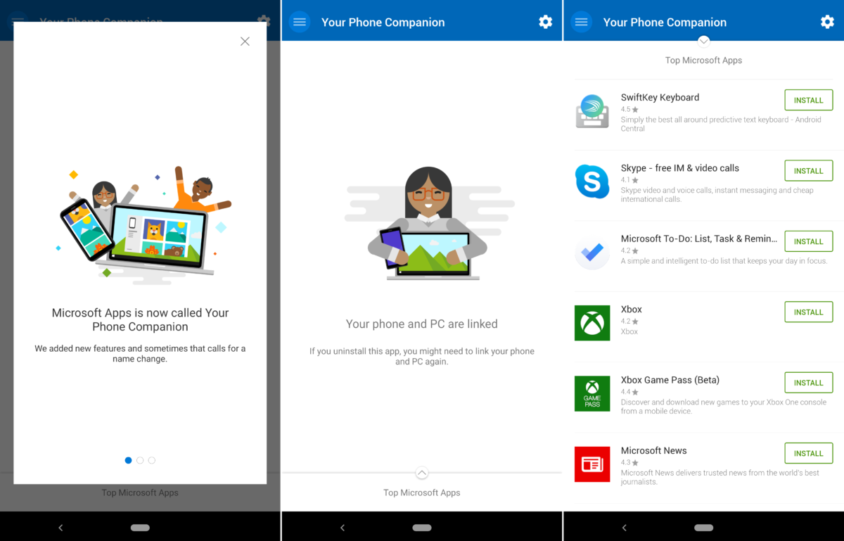 Microsoft rebrands Microsoft Apps on Android to Your Phone Companion app