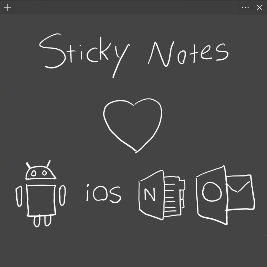 Sticky Notes will sync to the OneNote app on iOS and Android