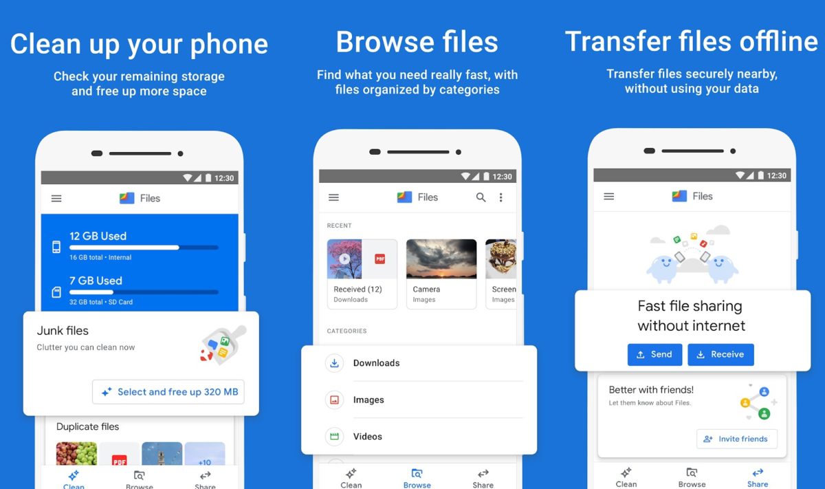 Files by Google app updated with support for external USB storage device