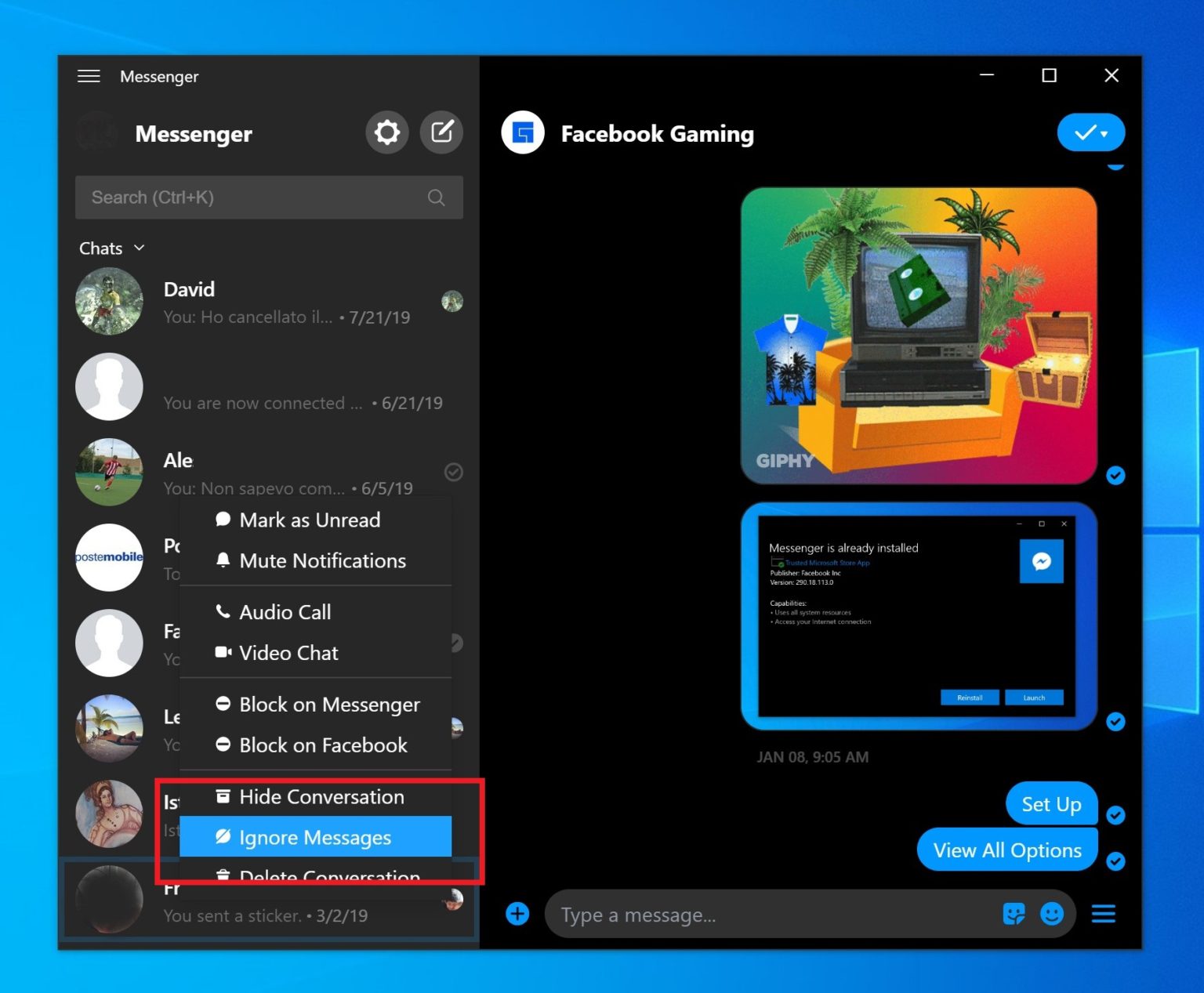 Update brings new beta features to Facebook's Messenger Desktop app