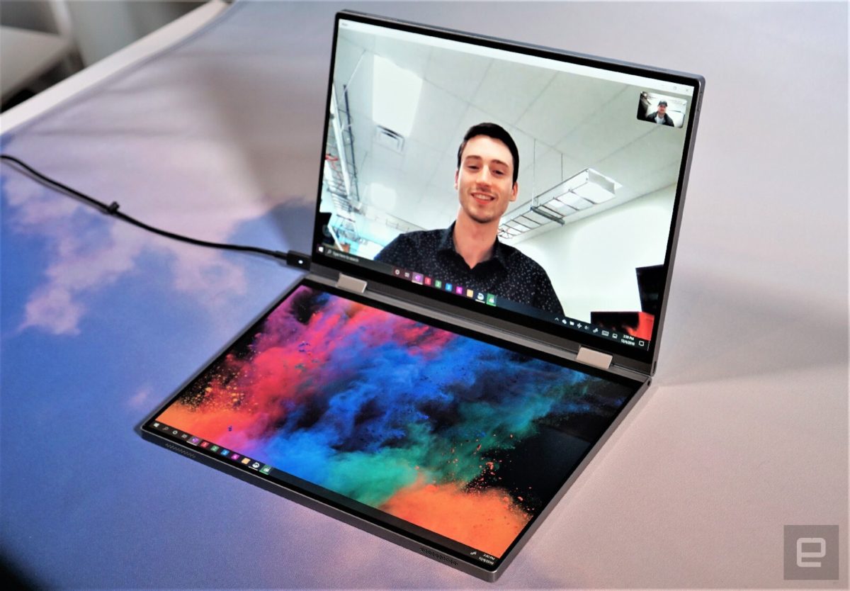 Dell showed off two folding Windows 10 laptops #CES2020