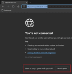 Cool Edge surf game now offered when you are unable to connect
