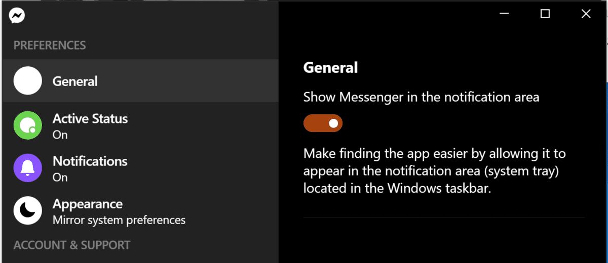 Facebook Messenger Beta for Windows 10 will now dismiss to the System ...