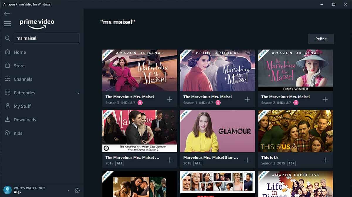 Amazon Prime Video UWP app for Windows 10 leaked