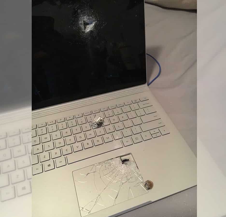 Microsoft Surface Book stops a stray bullet, "saves" a life