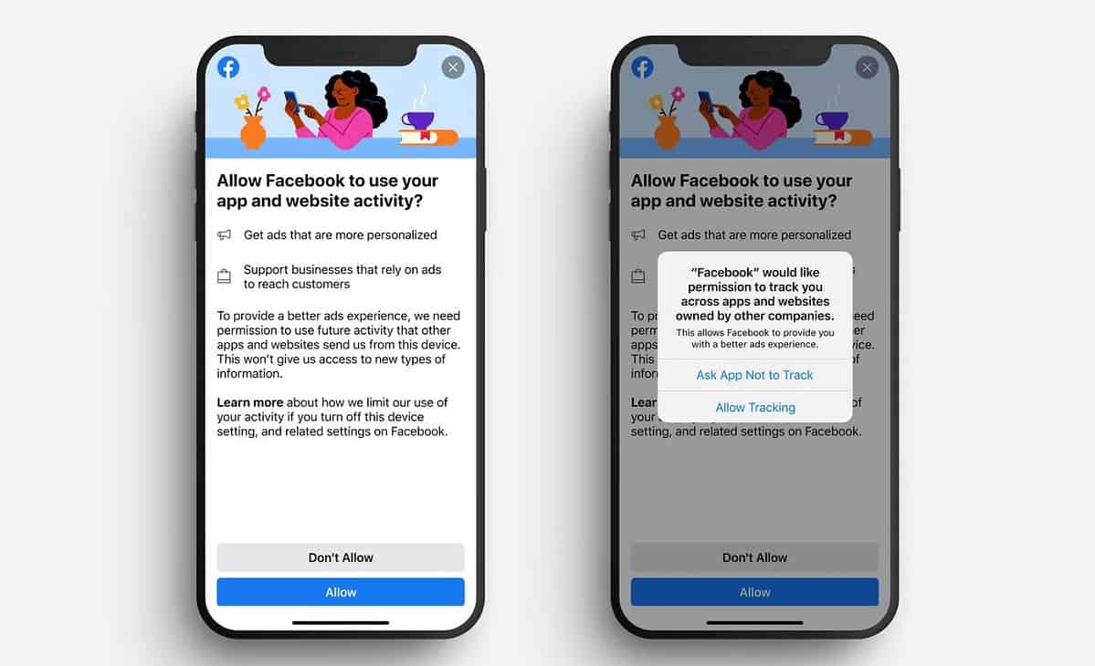 Facebook and Instagram users on iOS will receive a notification ...