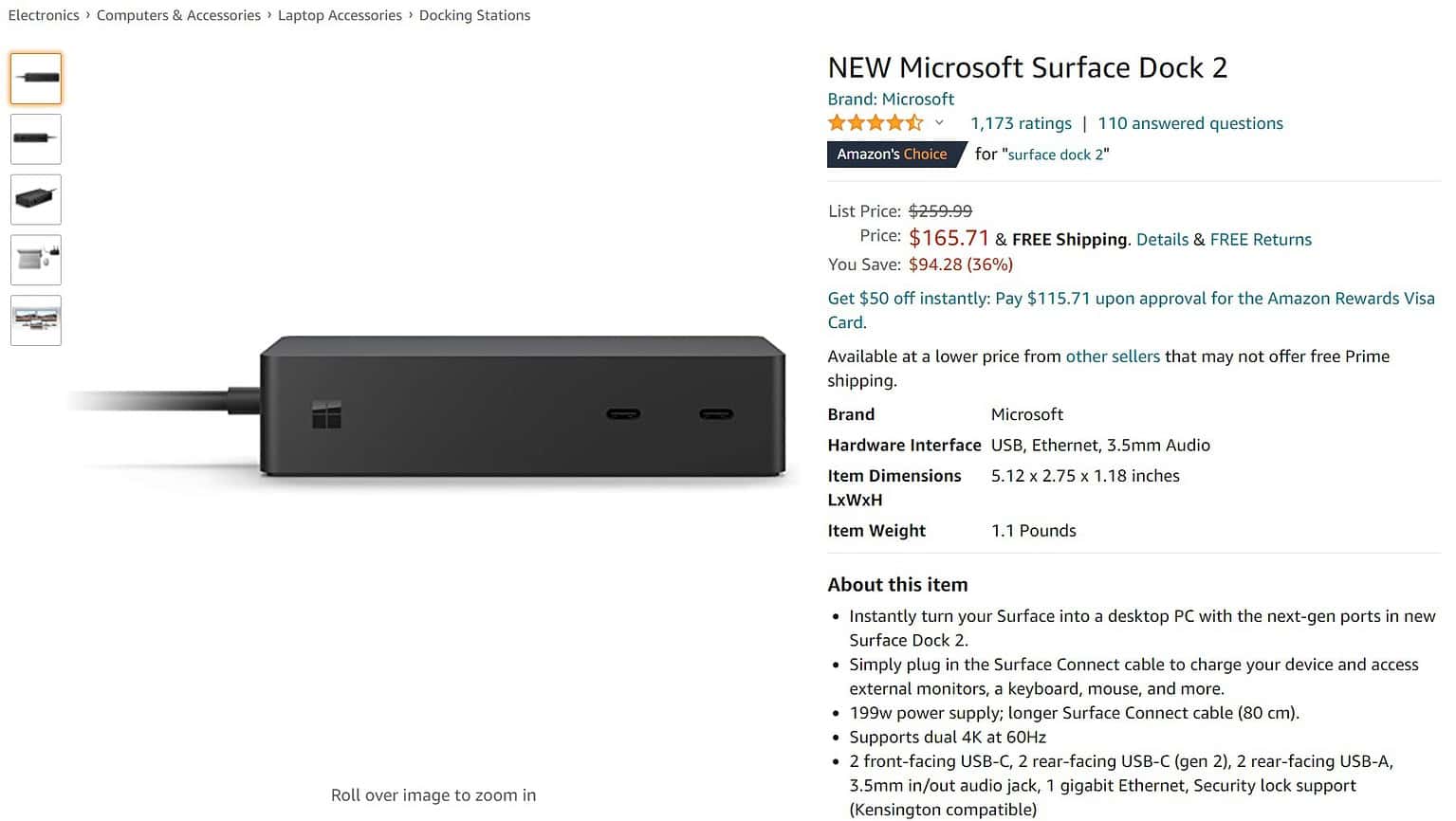 Deal Alert: Microsoft Surface Dock 2 now available at $165