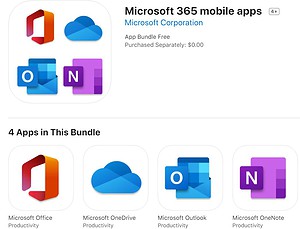 Microsoft 365 mobile apps bundle now available for download from Apple ...