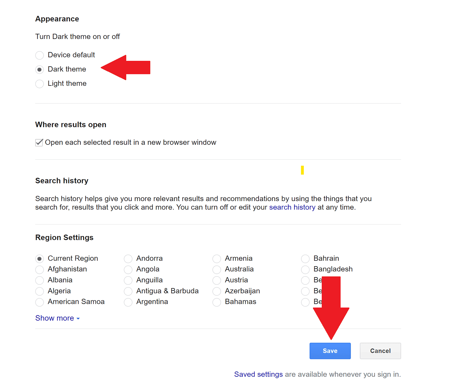 Here's how to activate Google Search Dark Mode