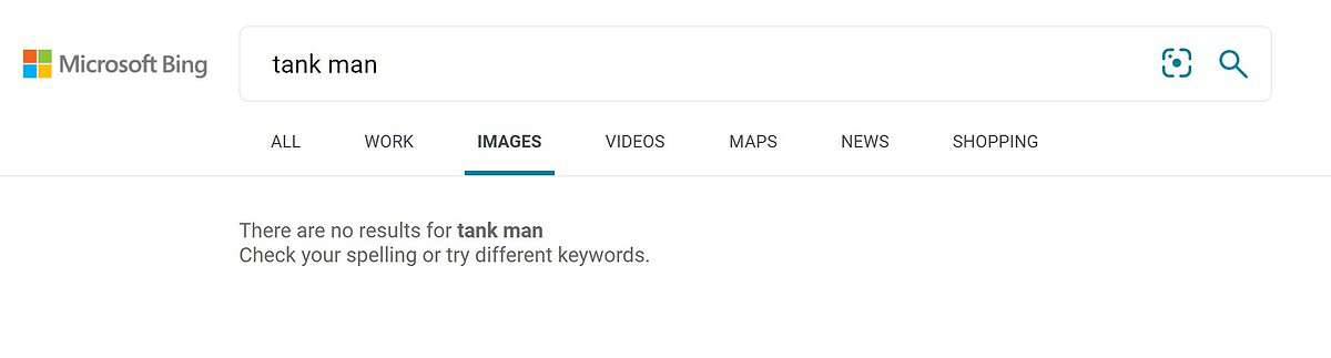 Microsoft is censoring Tiananmen Square Tank Man searches worldwide