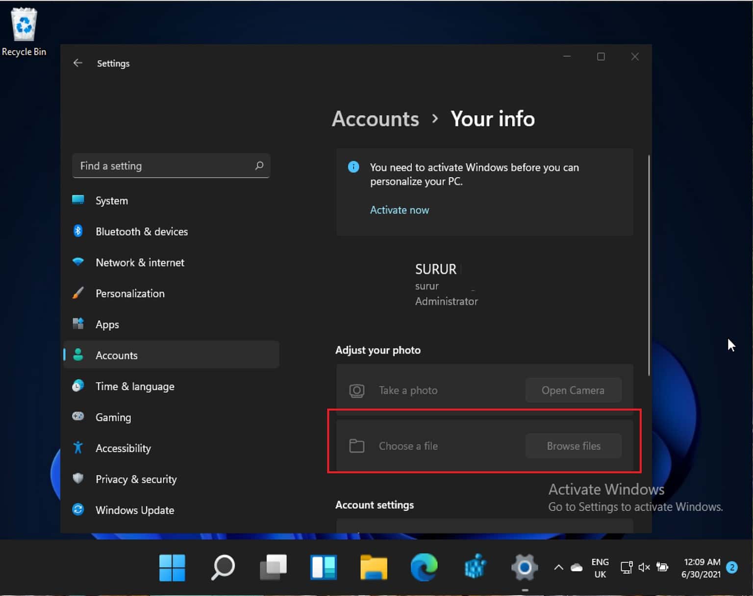 How to change your Windows 11 account picture into an animated video