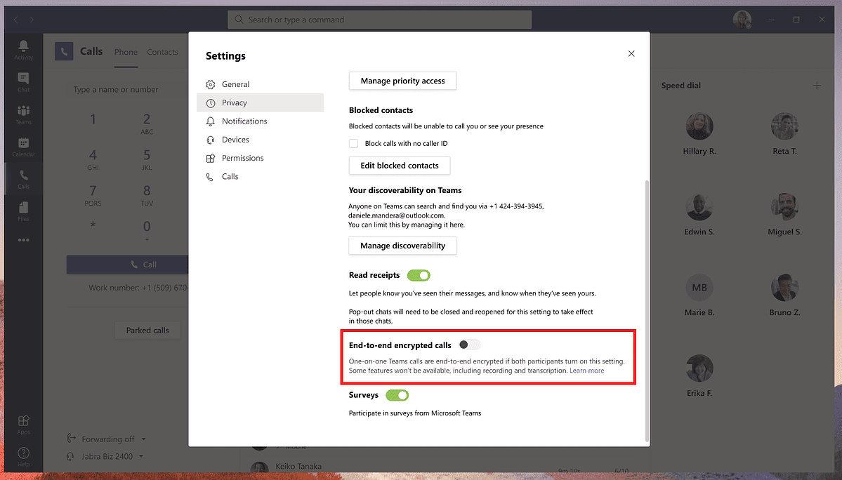 End-to-end encryption for Microsoft Teams calls is now generally available