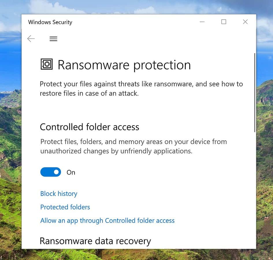 How to enable Ransomware protection in Windows 10