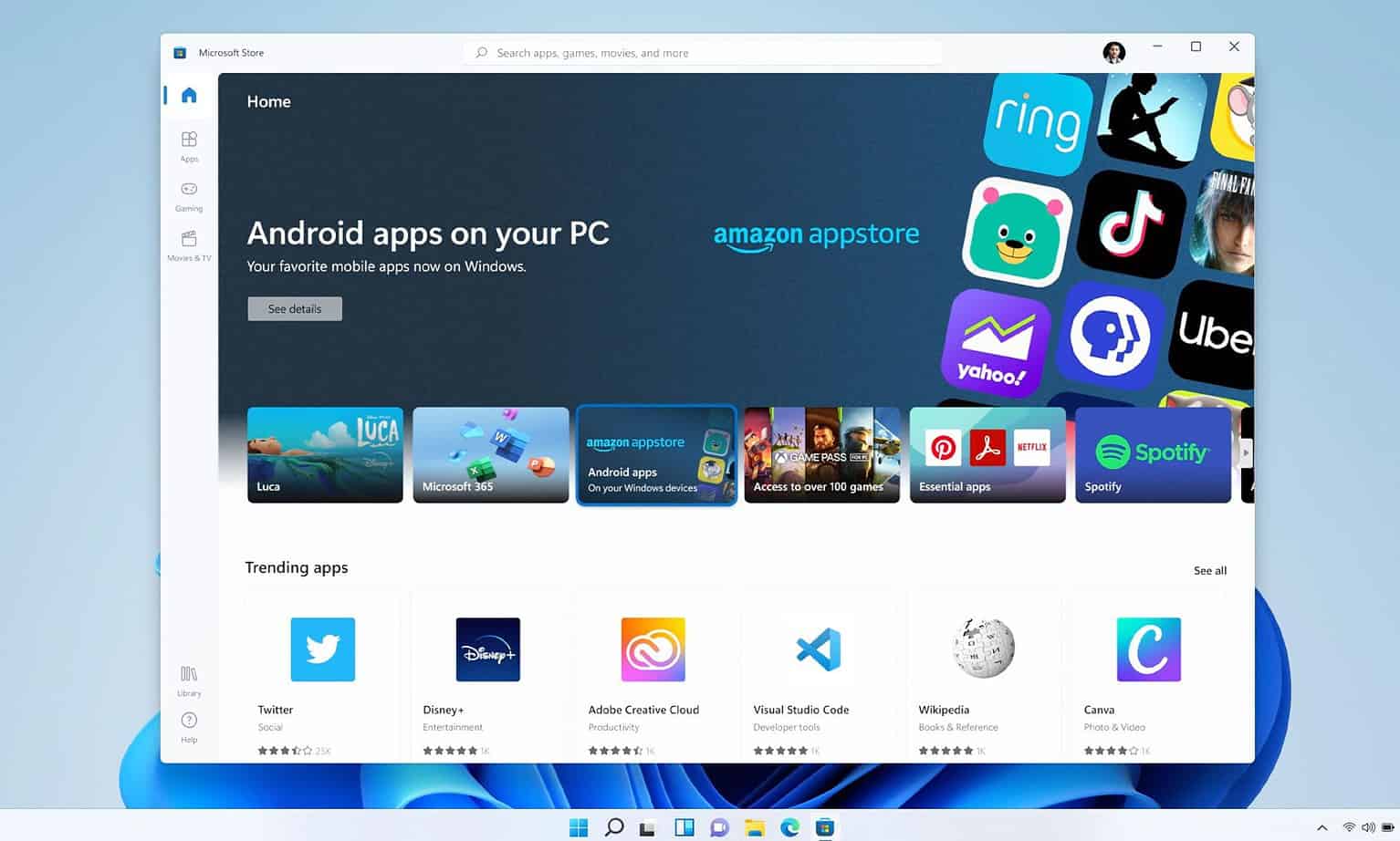 Amazon App Store app for Windows 11 spotted in the Microsoft Store ...