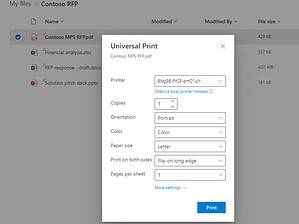 Microsoft's Universal Print now supported in OneDrive on the web
