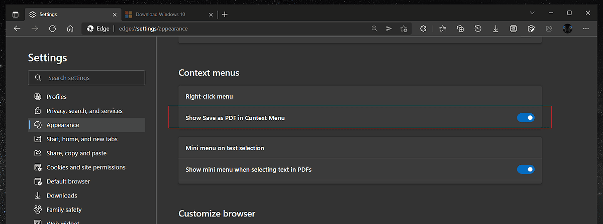 Microsoft adds new option to Right Click Menu in Edge