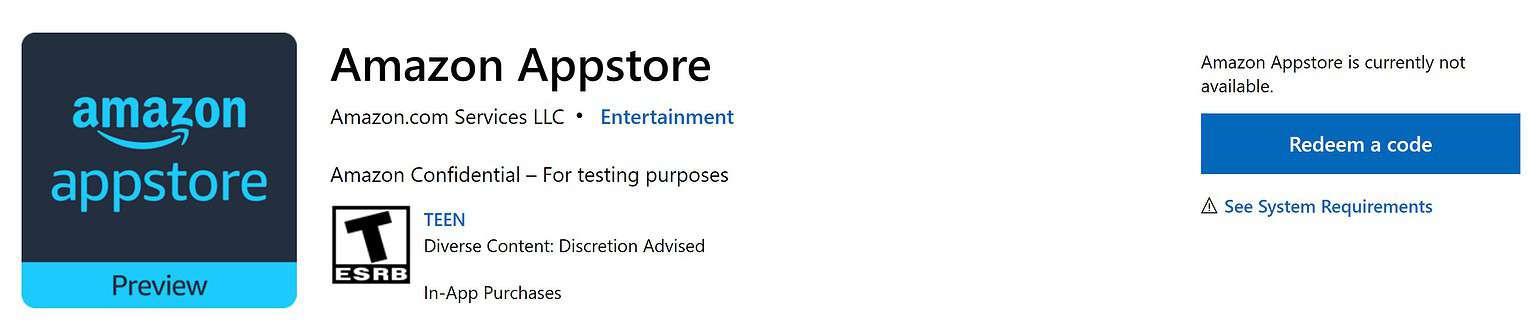 Amazon App Store app for Windows 11 spotted in the Microsoft Store ...