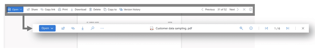 Microsoft is updating the OneDrive web app command bar