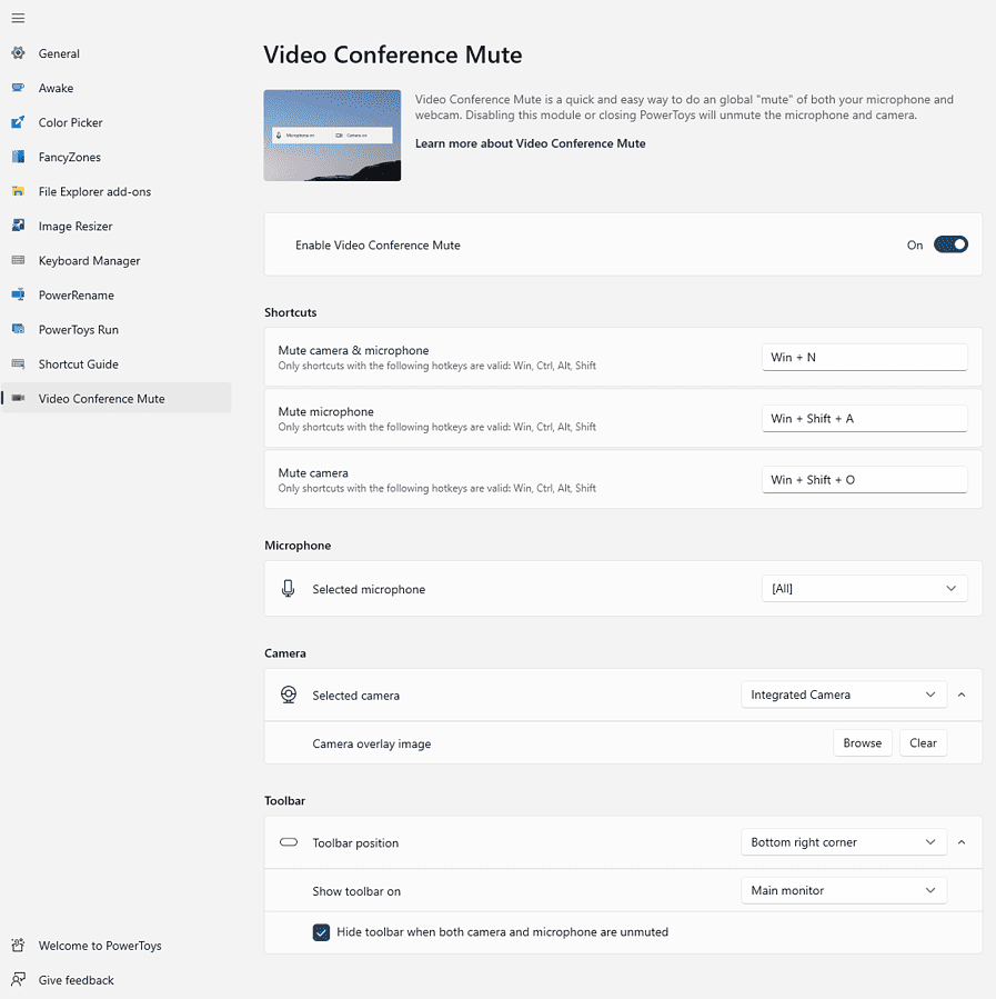 PowerToys v0.46.0 Experimental release delivers Video Conference mute ...
