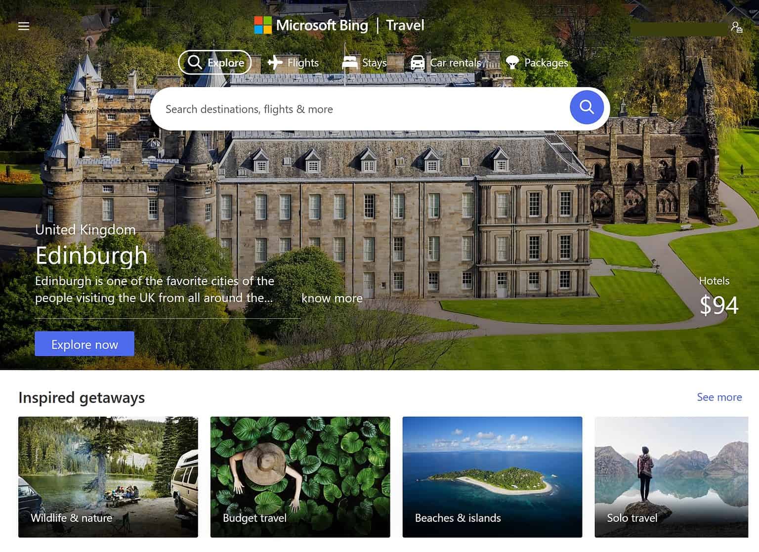 Microsoft Bing now offers a great travel search experience on the web