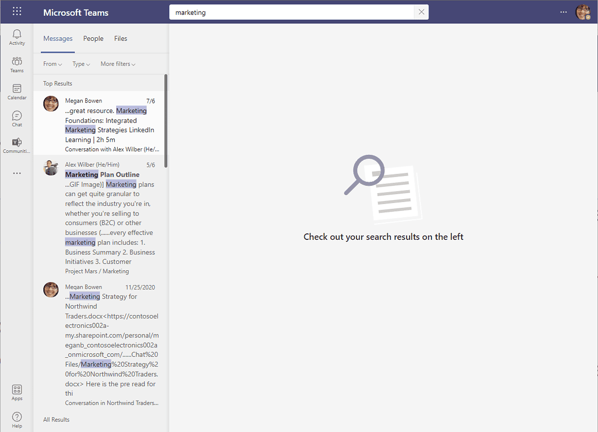A new Search experience is coming to Microsoft Teams