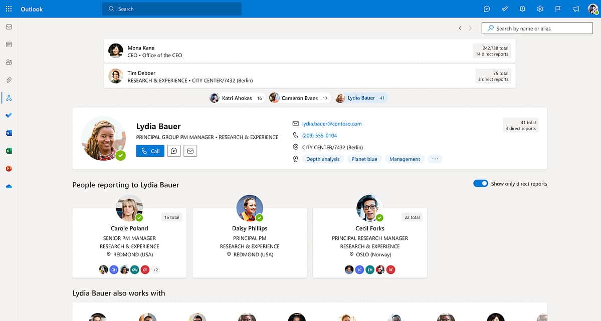 Microsoft is planning a new Org Explorer for Outlook Desktop