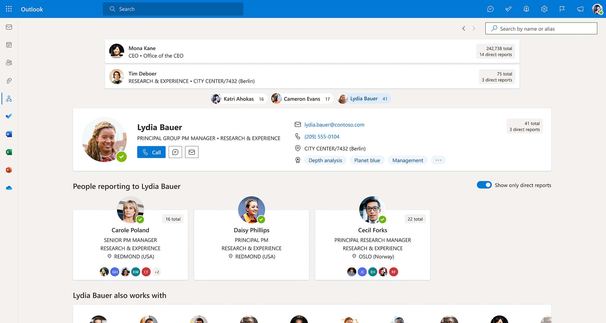 Microsoft is planning a new Org Explorer for Outlook Desktop