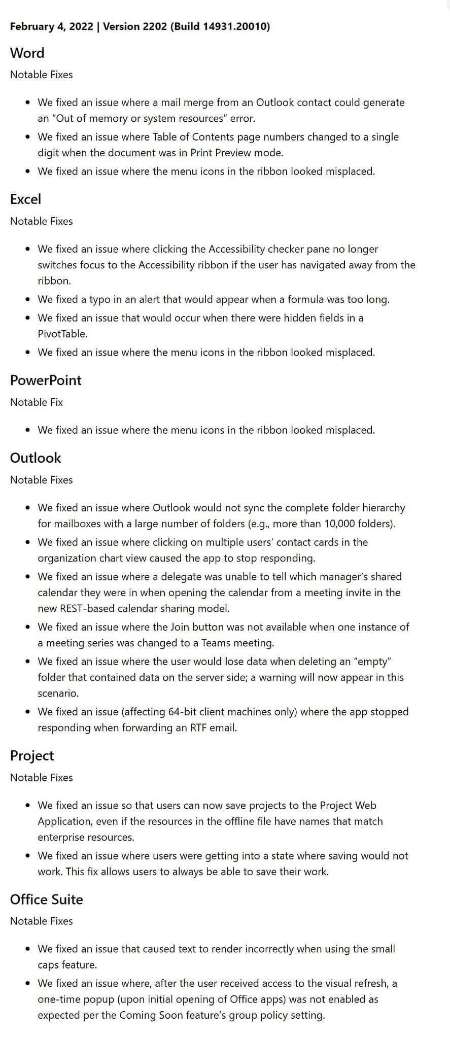 Microsoft releases Office Insider Build 14931.20010 for Windows users