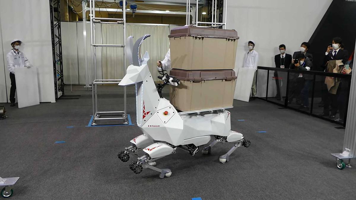 Kawasaki dévoile Bex, un robot quadrupède ressemblant à une chèvre