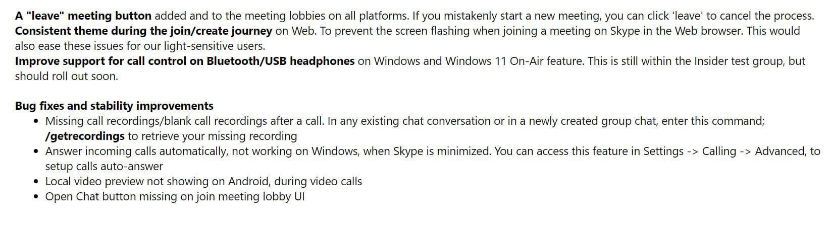 Skype Insiders get several new features with the latest update